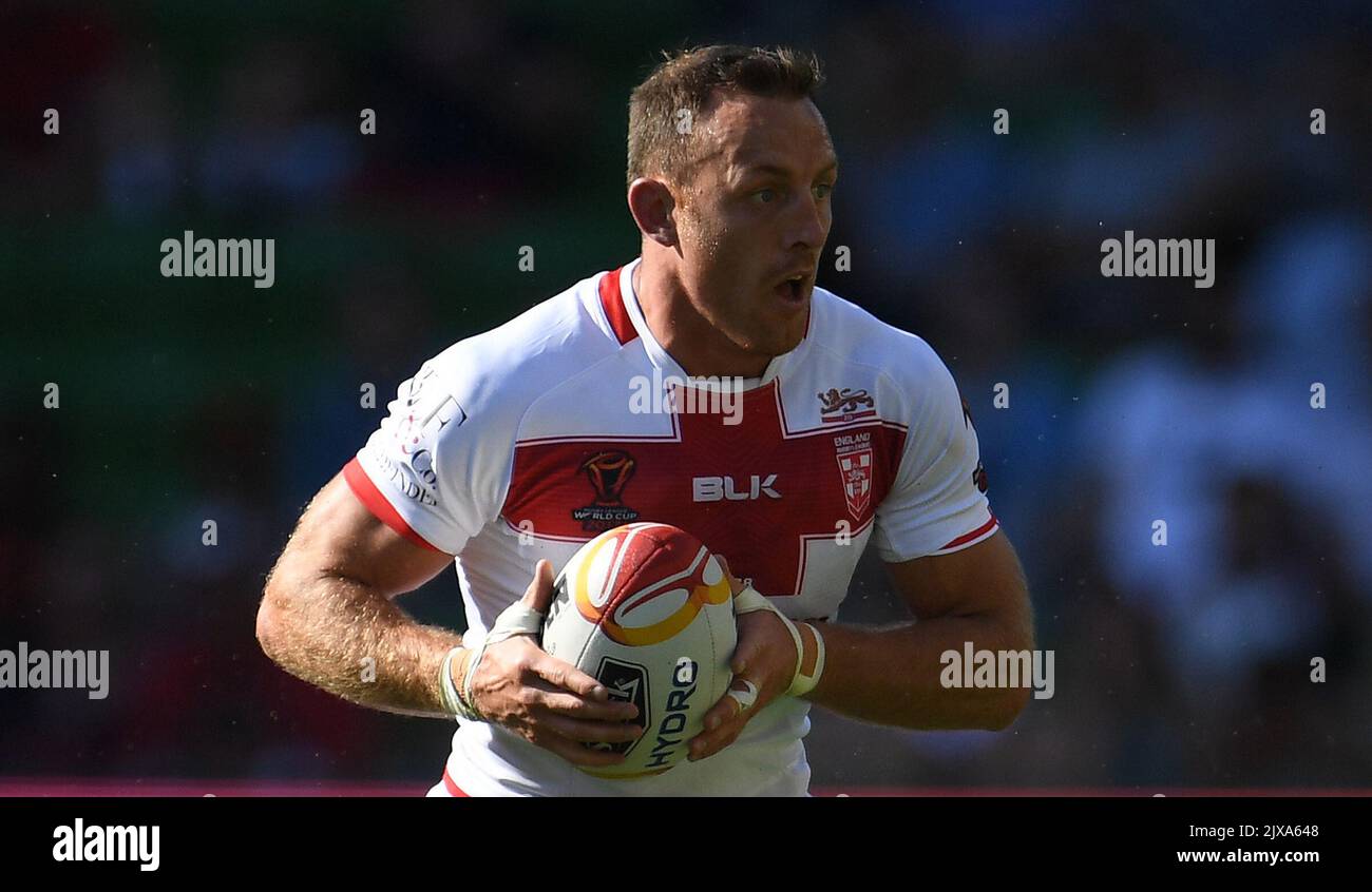 James Roby of England is seen in action during the Rugby League World ...