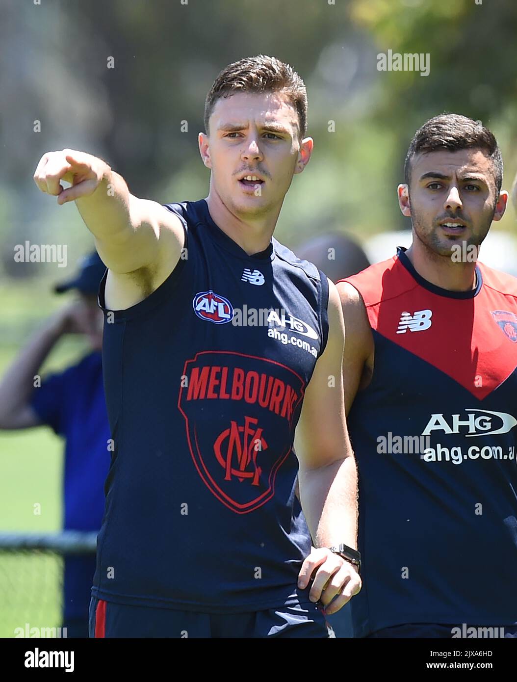 Jake Lever during a Melbourne Demons AFL training session, Melbourne ...
