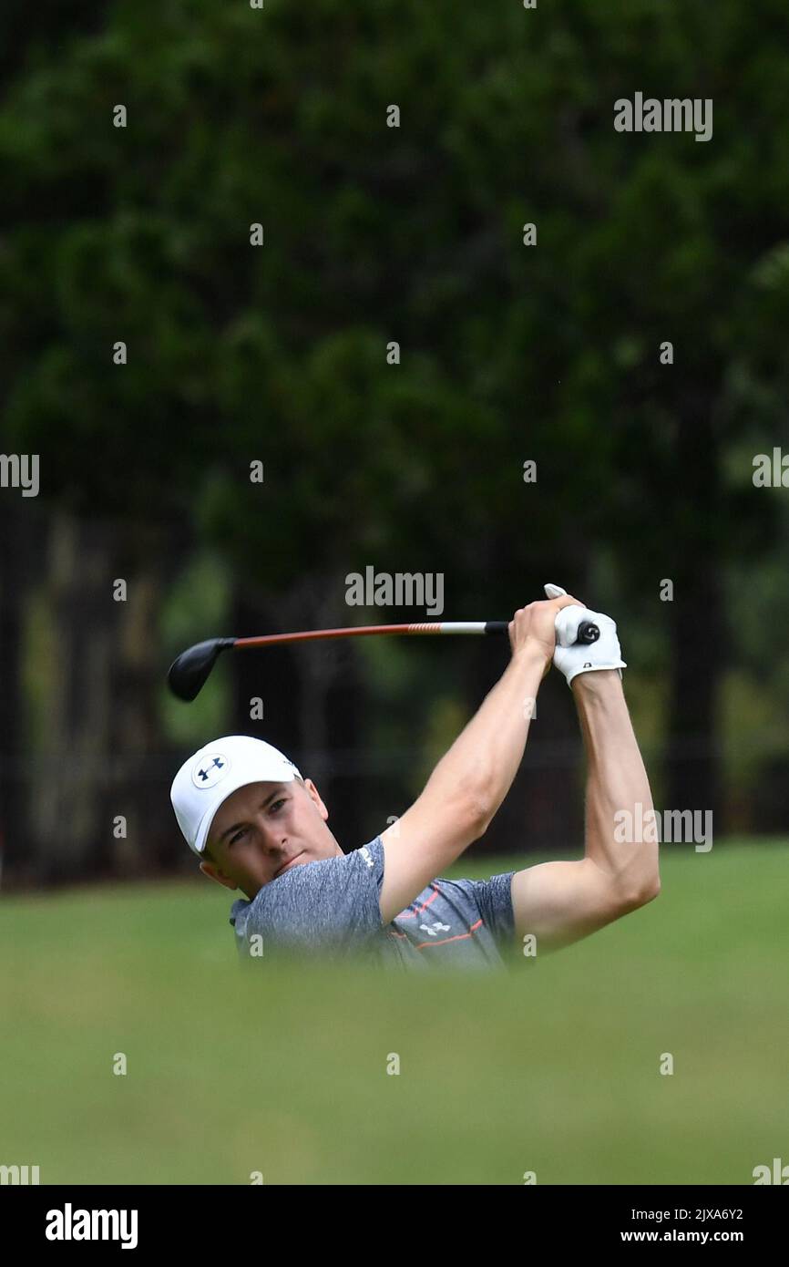 World number 2 Jordan Spieth of the United States plays a shot during a ...