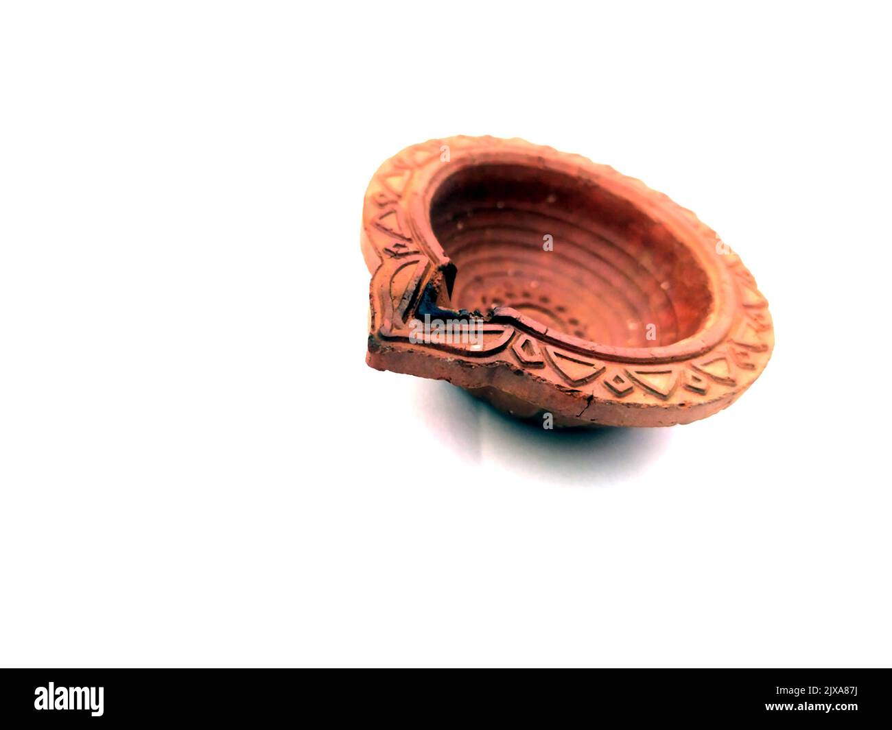 Traditional diya lamps lit during Cut Out Stock Images & Pictures - Alamy