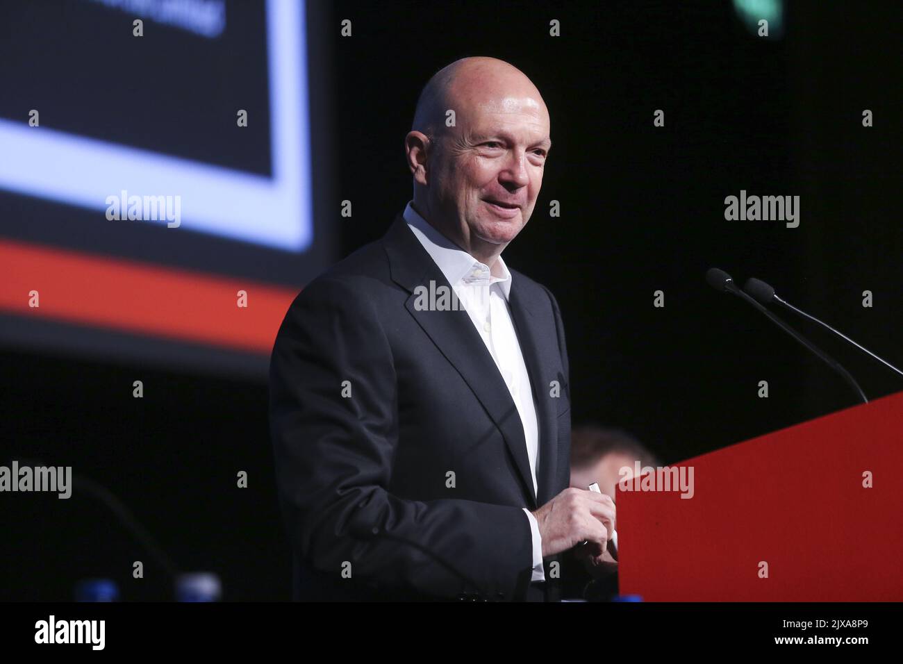 Woolworths Chairman Gordon Cairns speaks during the Annual General ...