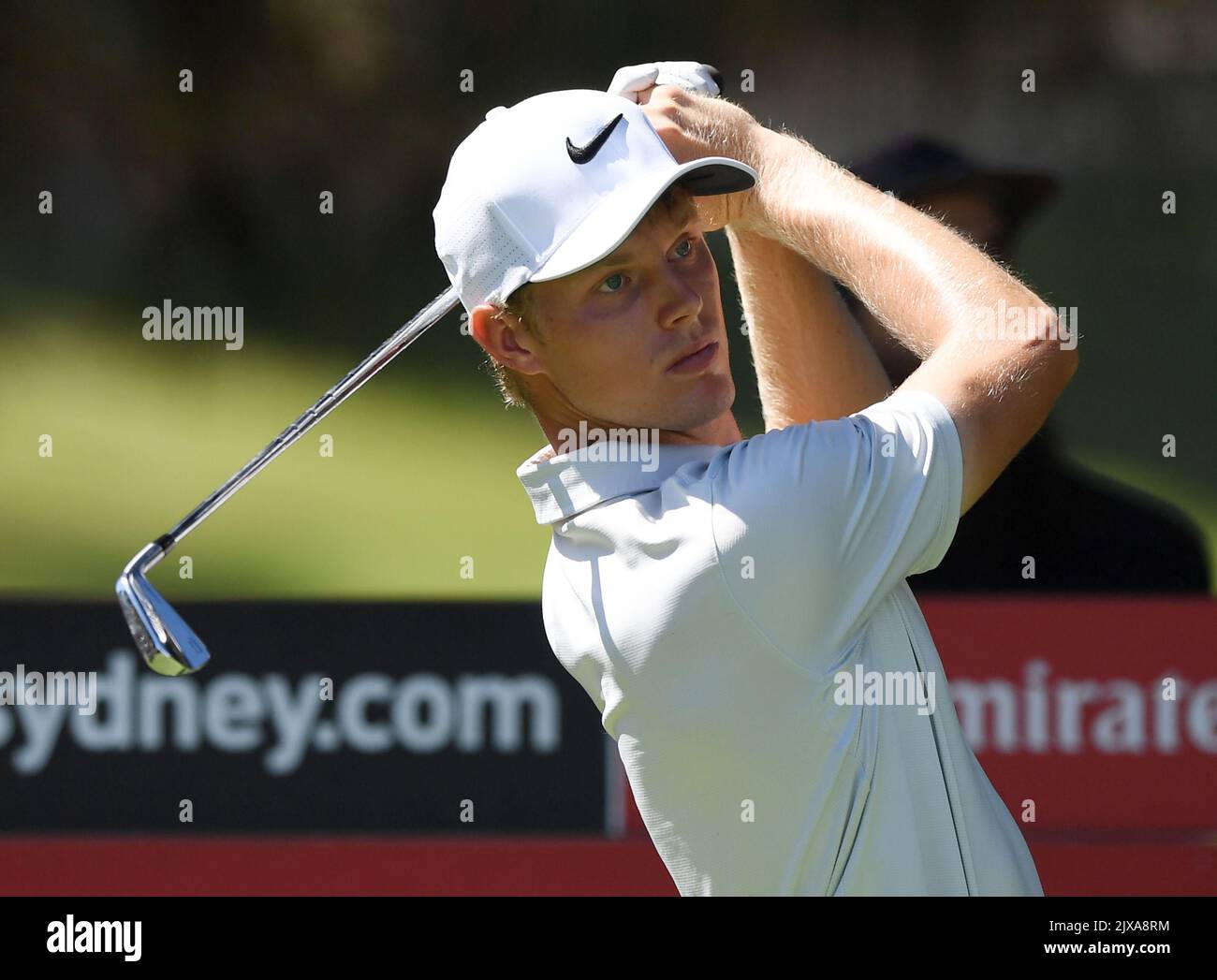 Cameron Davis of Australia tees off at the thirteenth hole during round ...
