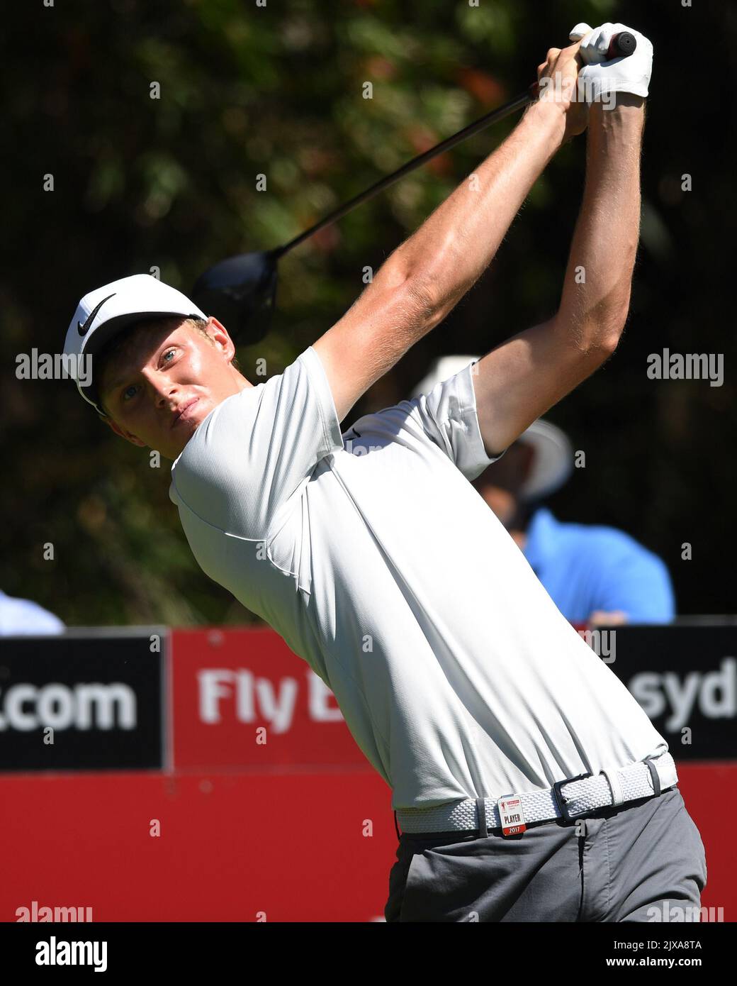 Cameron Davis of Australia tees off at the fourteenth hole during round ...