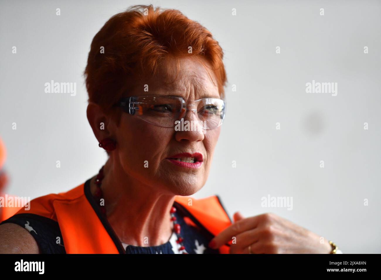 One Nation Leader Senator Pauline Hanson visits a lighting factory in ...