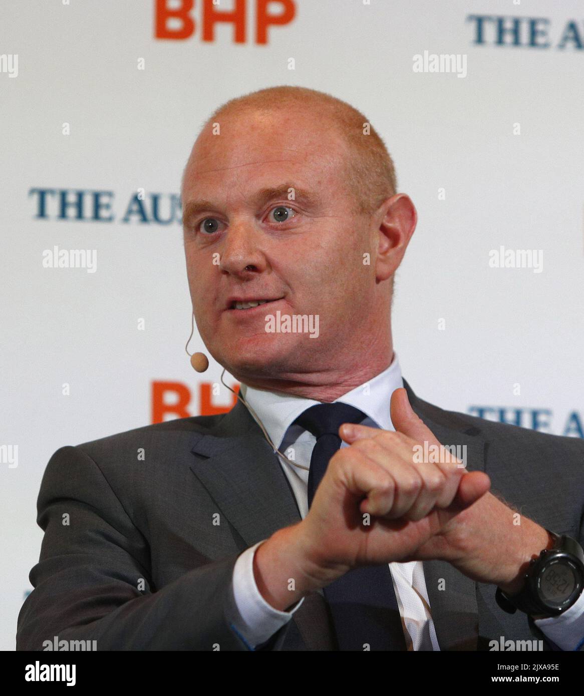 Commonwealth Bank of Australia CEO Ian Narev speaks during the ...