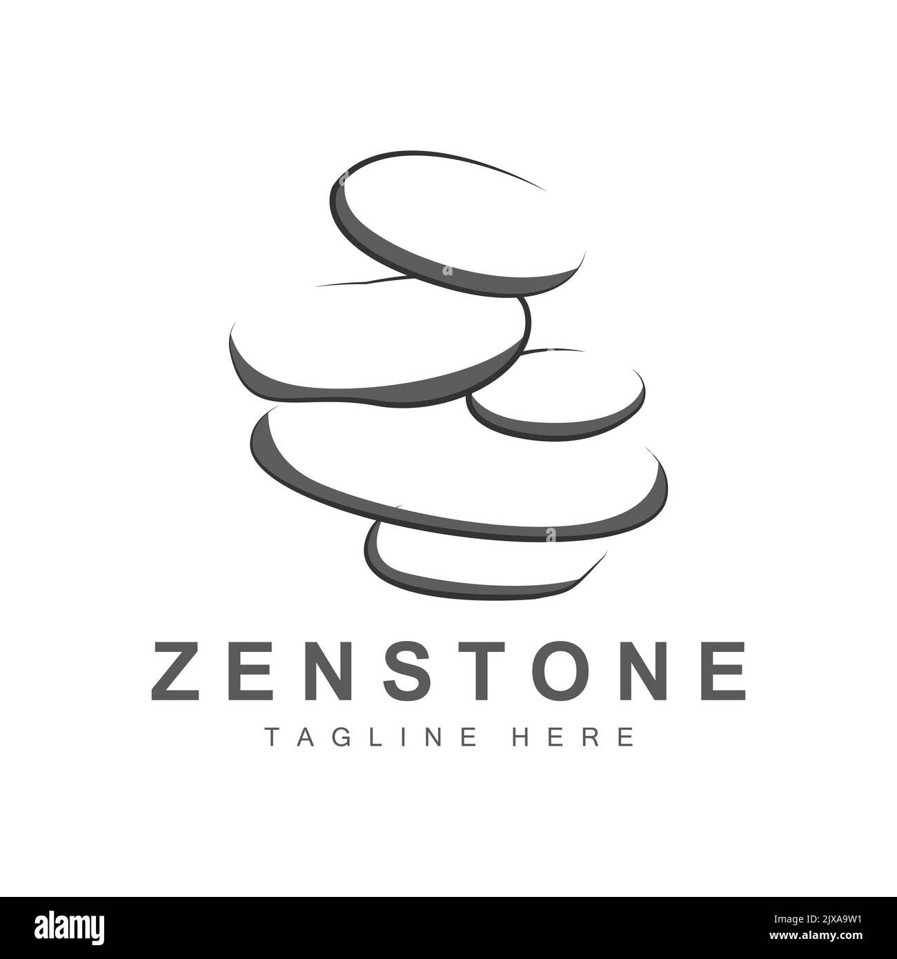 Balance Stone Logo Design, Vector Therapy Stone, Massage Stone, Hot Stone And Zenstone, Product ...
