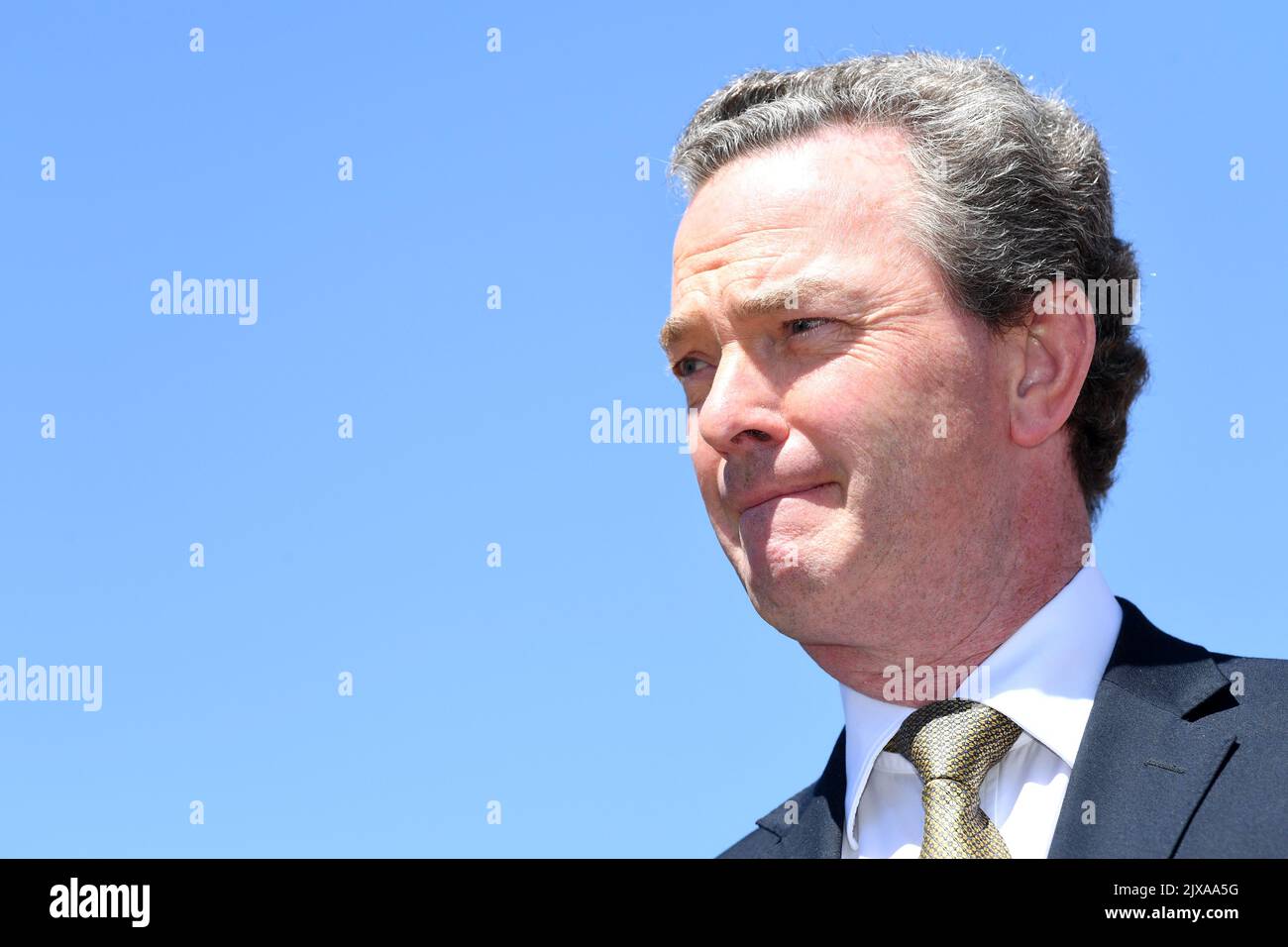 Australian Defence Industry Minister Christopher Pyne speaks during the ...