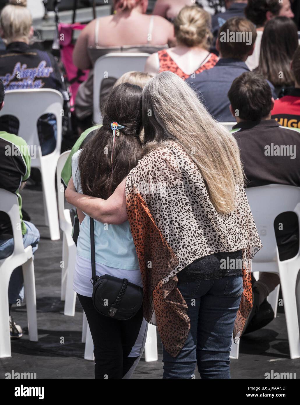 Family and friends gather for the funeral for Anita Board at the Perth ...