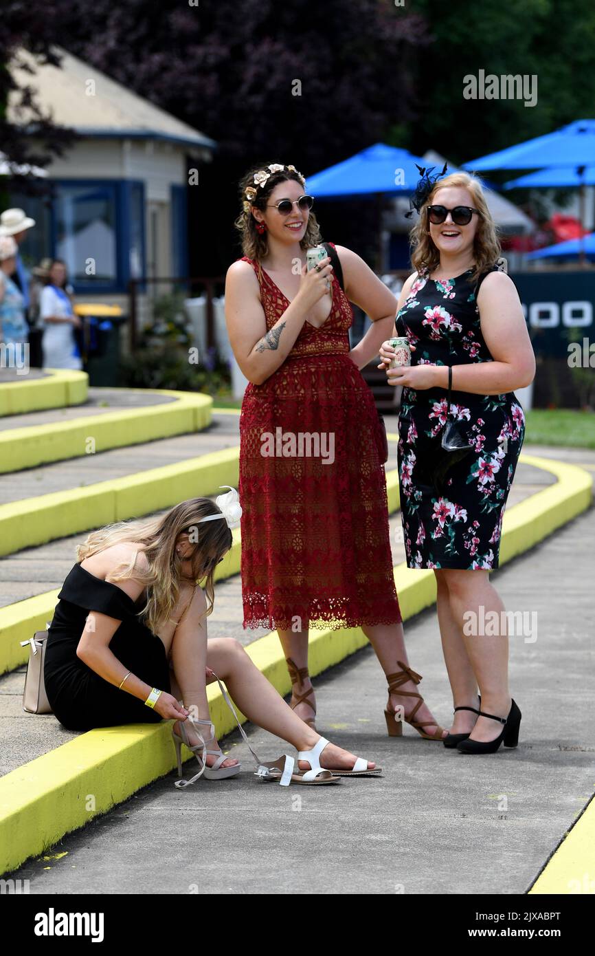 Racegoers during the Ballarat Cup Day at the Ballarat Turf Club in ...