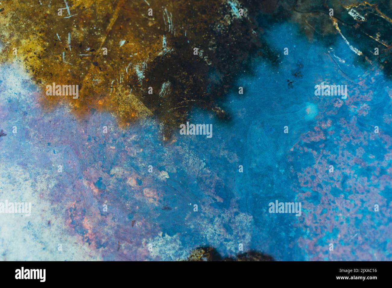 Abstract reflection on rusty metal Stock Photo - Alamy