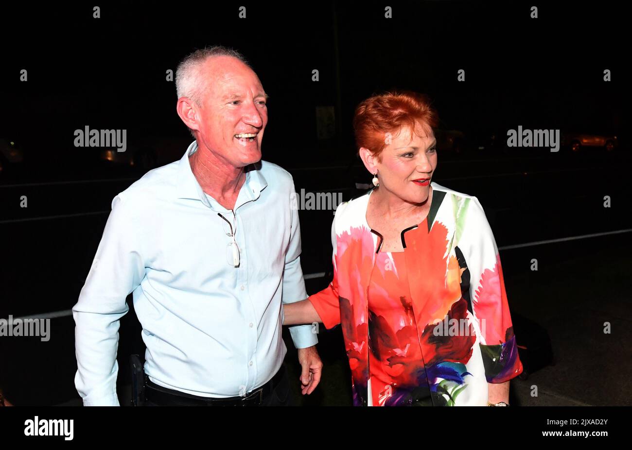 Queensland One Nation leader Steve Dickson greets One Nation leader ...