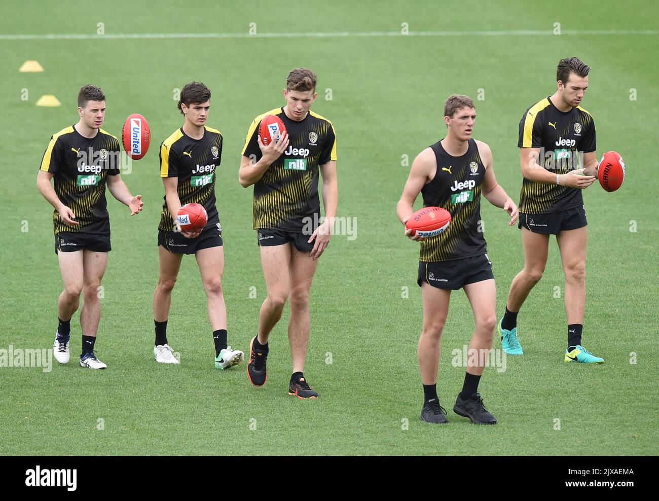 New recruits (L-R) Jack Higgins, Patrick Naish, Callum Coleman-Jones ...