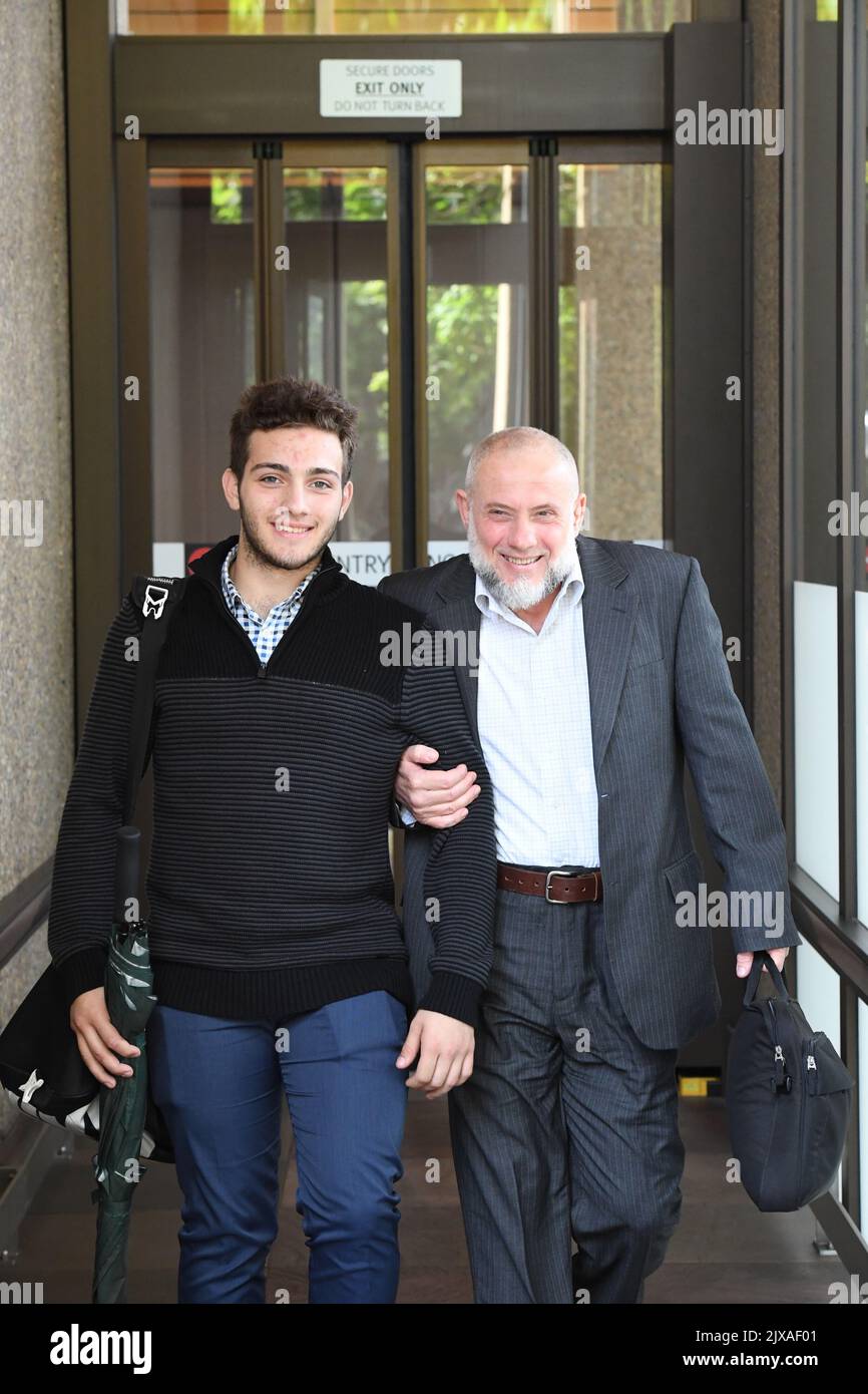 Mouhammad Tabbaa (right) with an unidentified person leaves the NSW ...