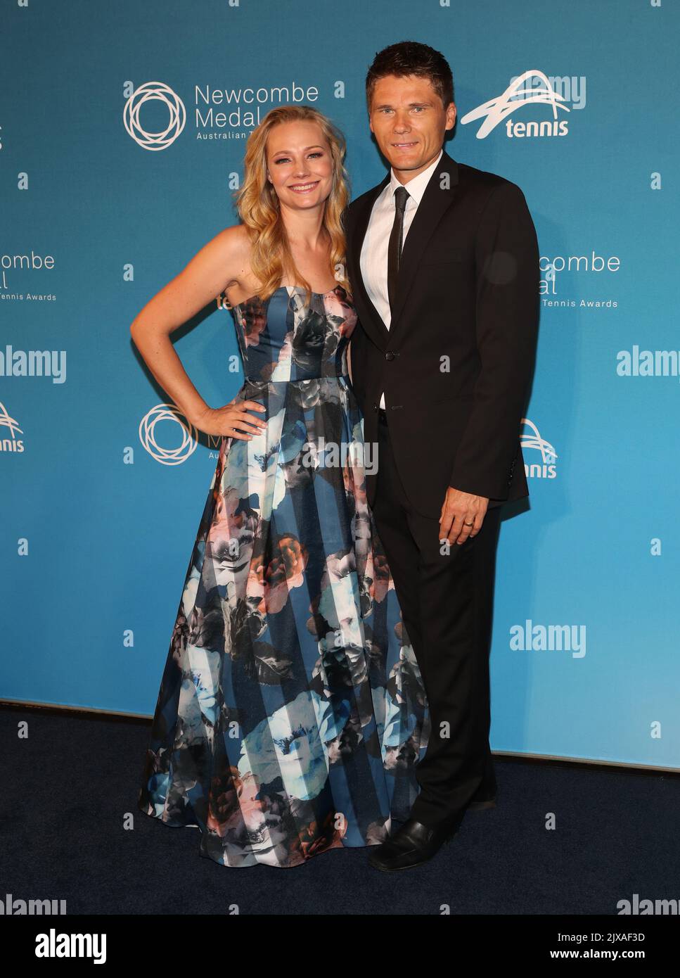 Peter Luczak and his wife Anna Catarina arrival at the Newcombe Medal ...