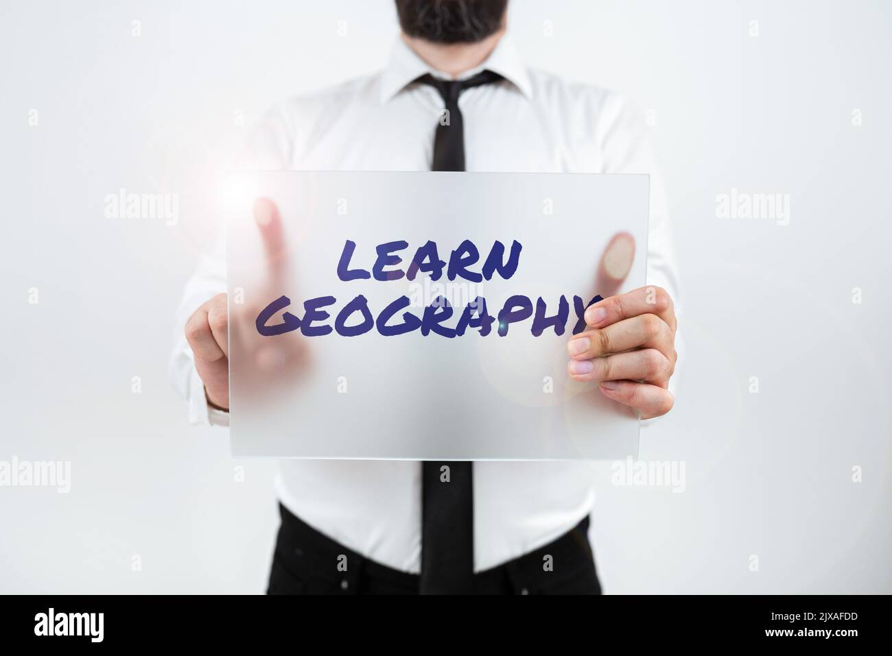 Text sign showing Learn Geographystudy of physical features of earth ... Text sign showing Learn Geographystudy of physical features of earth ...