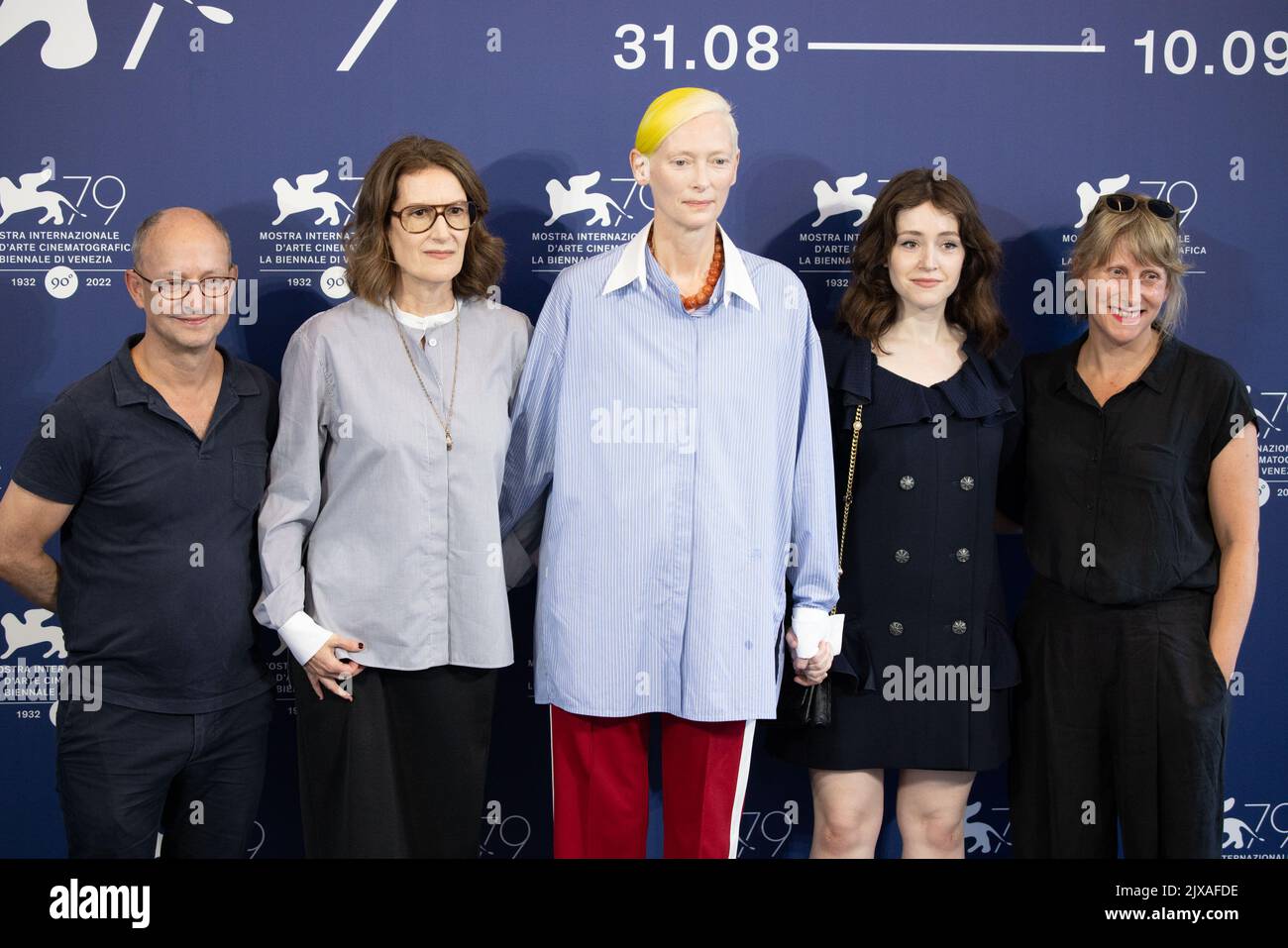 (L-R) Ed Guiney, director Joanna Hogg, Tilda Swinton, Carly-Sophia ...