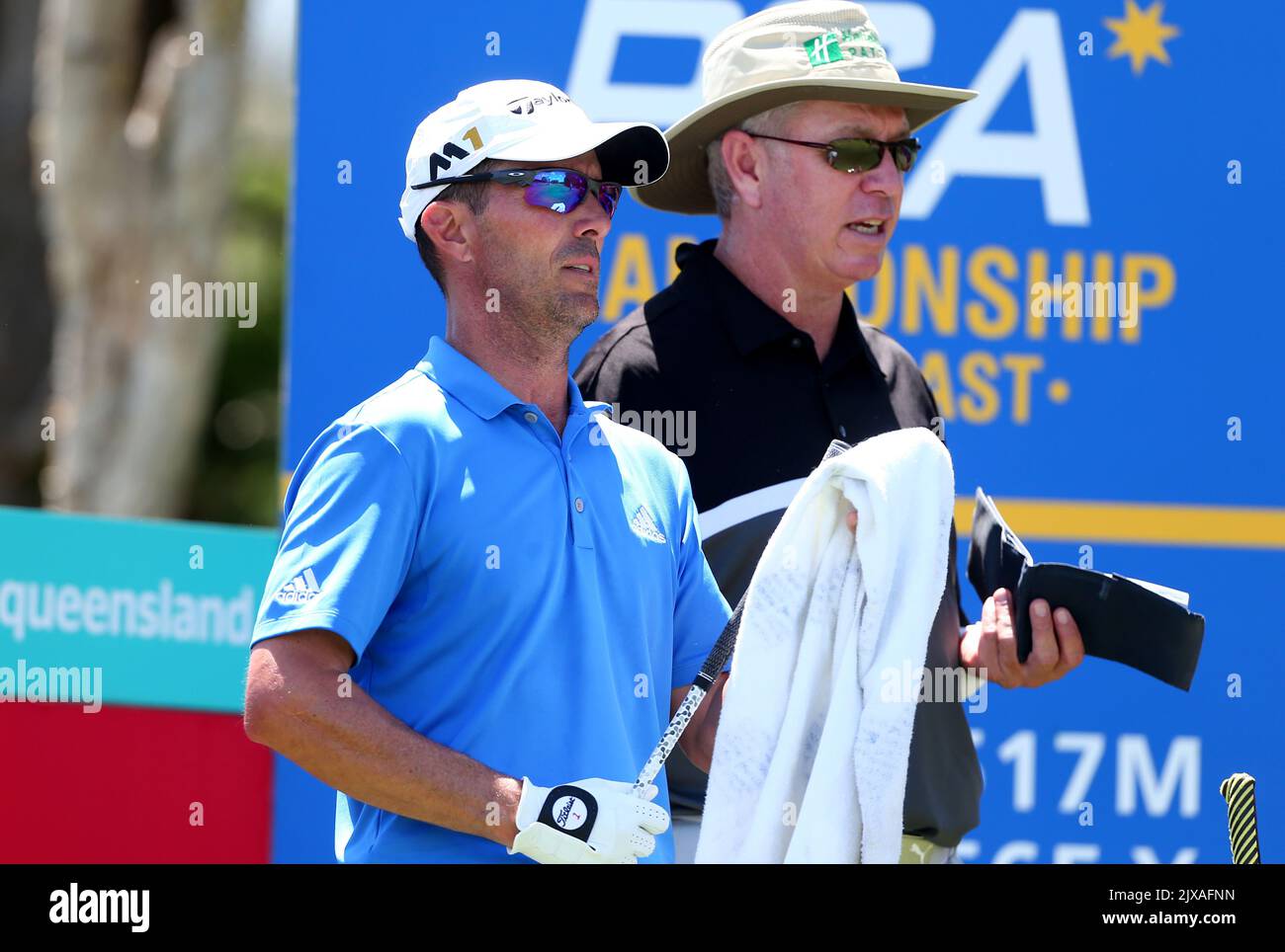 Canadian Mike Weir during a practice day at the Royal Pines Golf Course ...