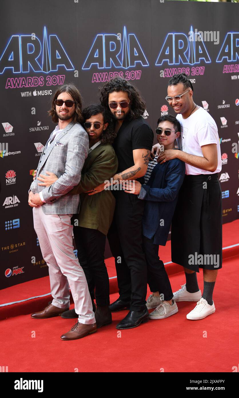 Gang of Youths arrives at the 31st ARIA Awards at The Star, in Sydney ...