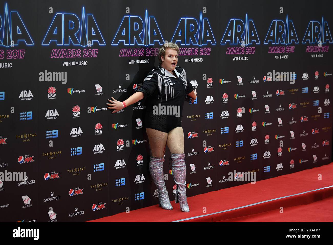Alright Hey arrives at the 31st ARIA Awards at The Star, in Sydney ...