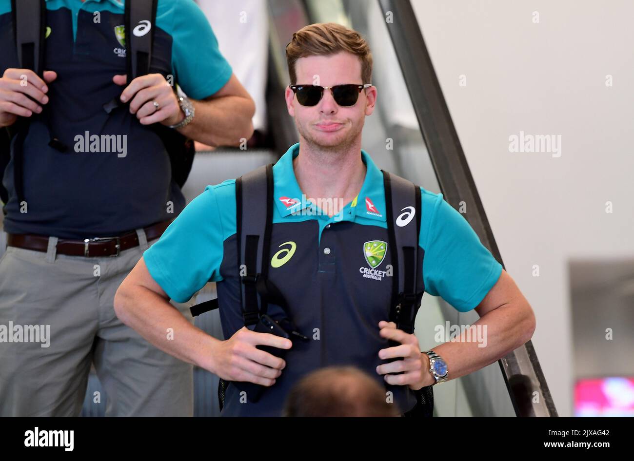 Steve Smith captain of the Australian cricket team arrives at Adelaide ...