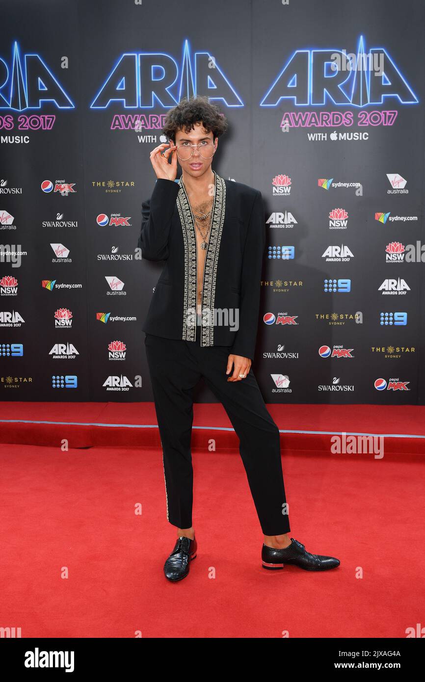 Kurt Coleman arrives at the 31st ARIA Awards at The Star, in Sydney ...