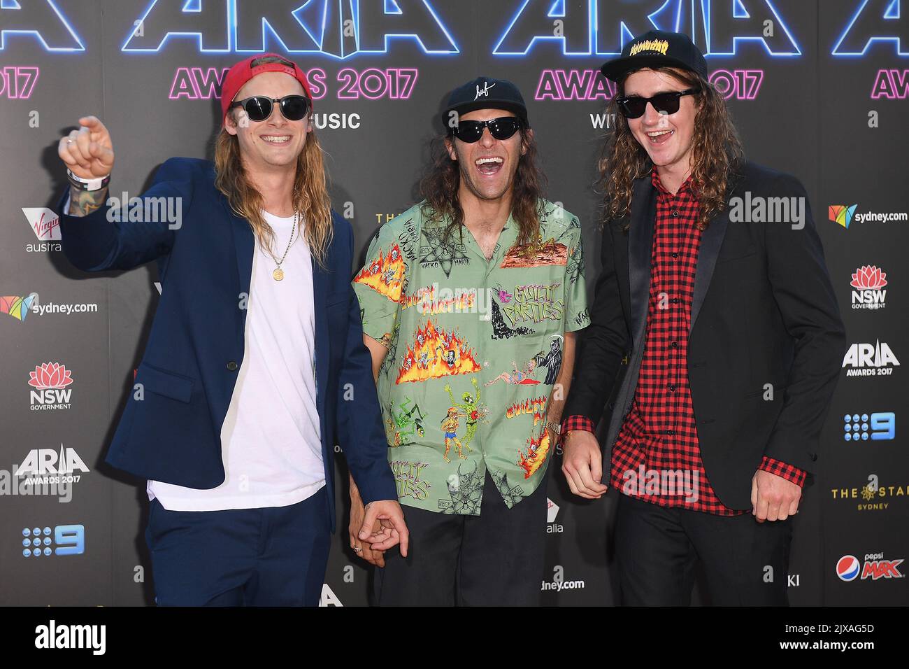 Dune Rats arrive at the 31st ARIA Awards at The Star, in Sydney ...
