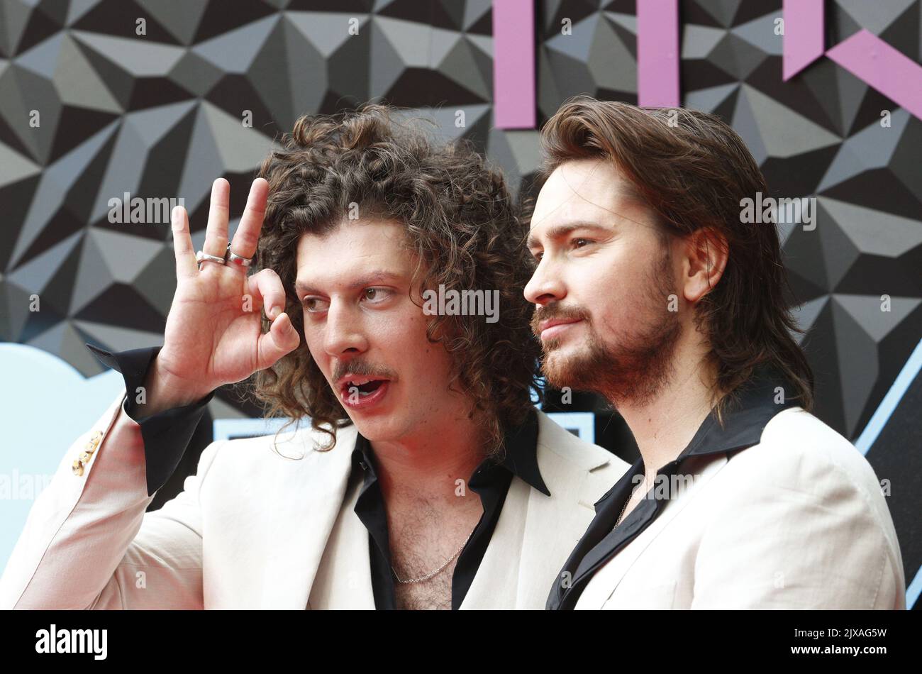 Reuben Styles and Adam Hyde of Peking Duck arrive at the 31st ARIA ...