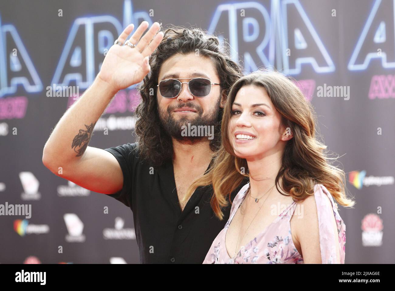 Gang of Youths leader singer Dave Le'aupepe and Cort Bray arrive at the ...