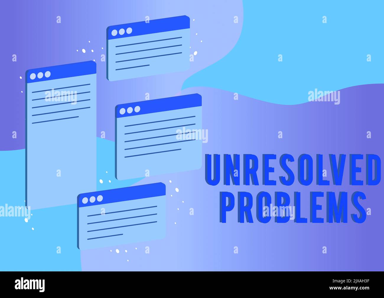 Sign displaying Unresolved Problems. Business overview those Queries no ...