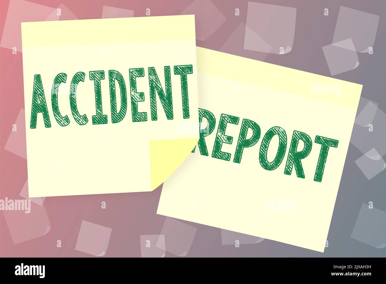 Text caption presenting Accident ReportA form that is filled out record ...