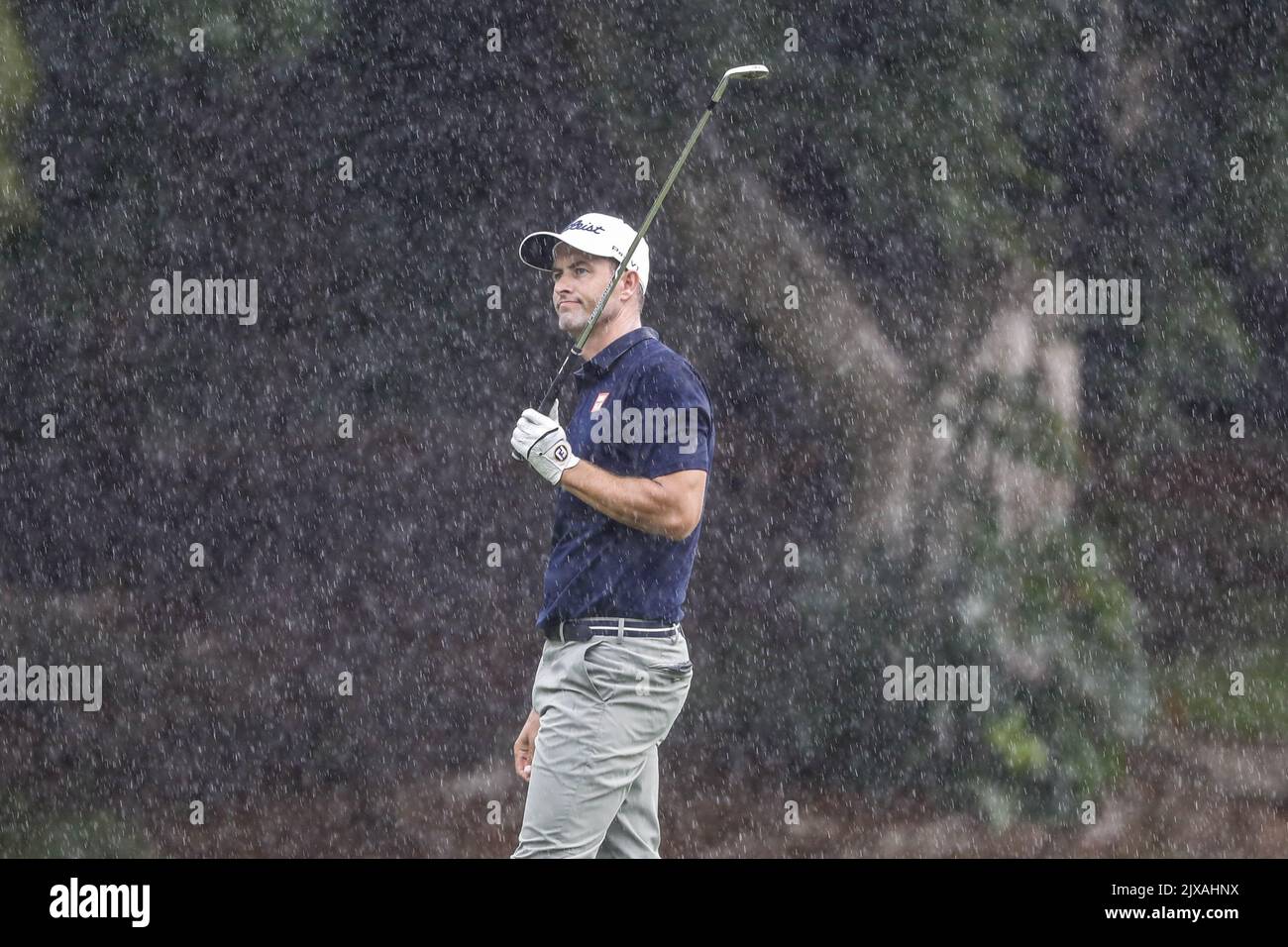 Golfer Adam Scott in action during the Australian PGA Championships at ...