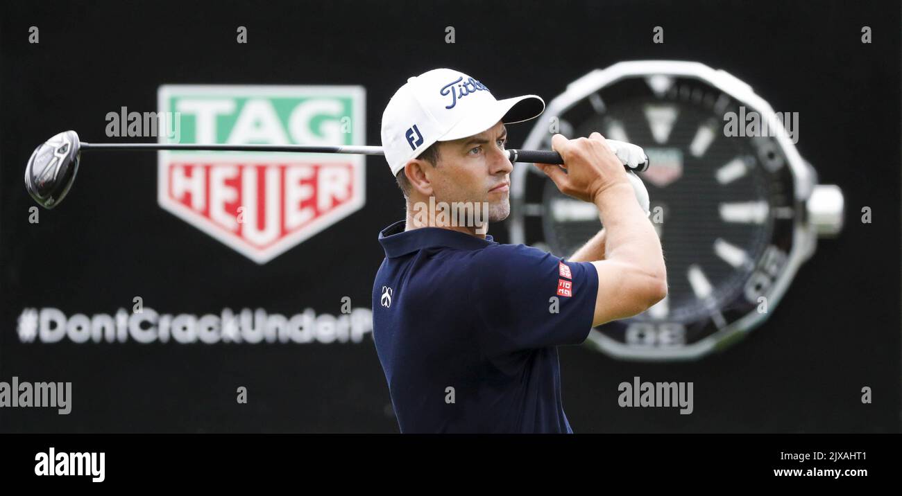 Golfer Adam Scott in action during the Australian PGA Championships at ...