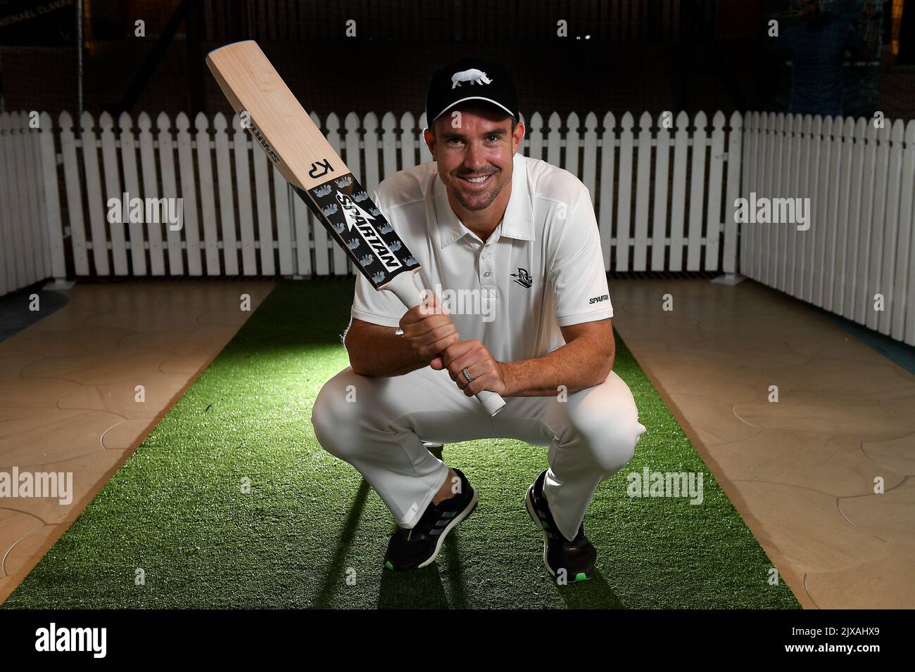 Former English test cricketer Kevin Pietersen poses for a photograph ...