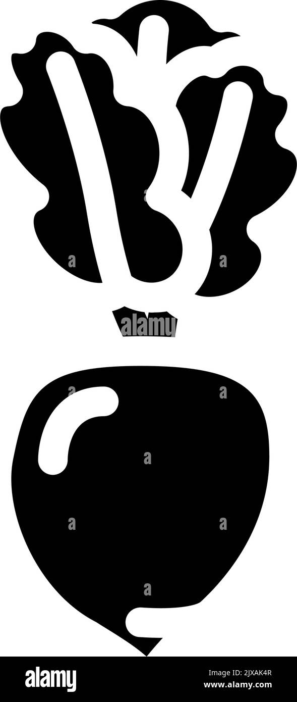 radish ripe glyph icon vector illustration Stock Vector Image & Art - Alamy