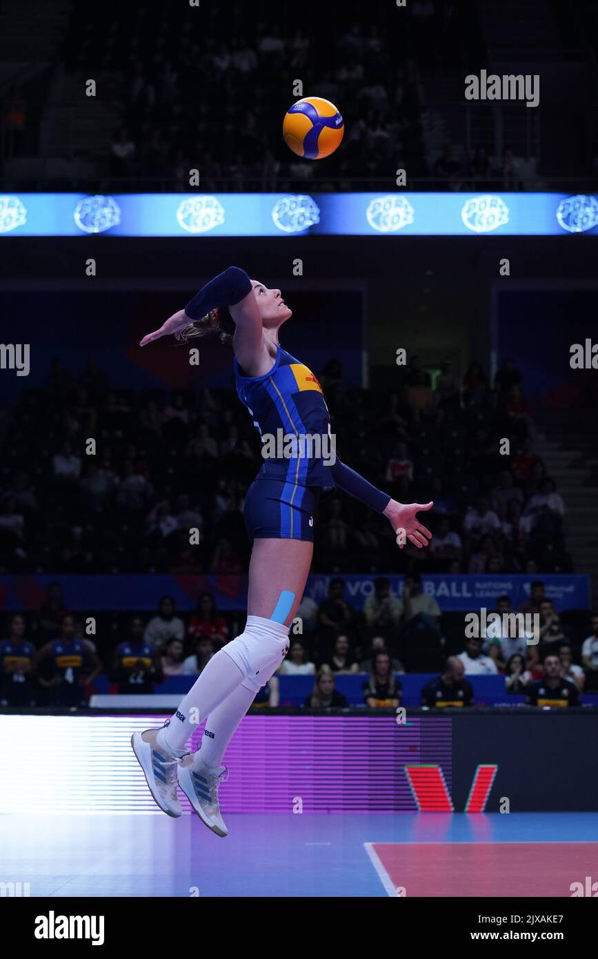 ANKARA, TURKIYE - JUNE 03, 2022: Gennari Alessia serves during ...