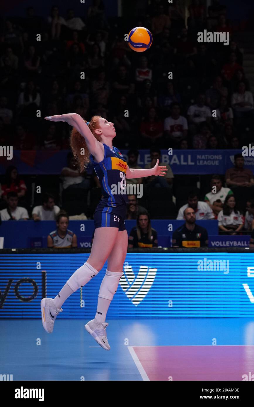 ANKARA, TURKIYE - JUNE 03, 2022: Mazzaro Alessia serves during ...