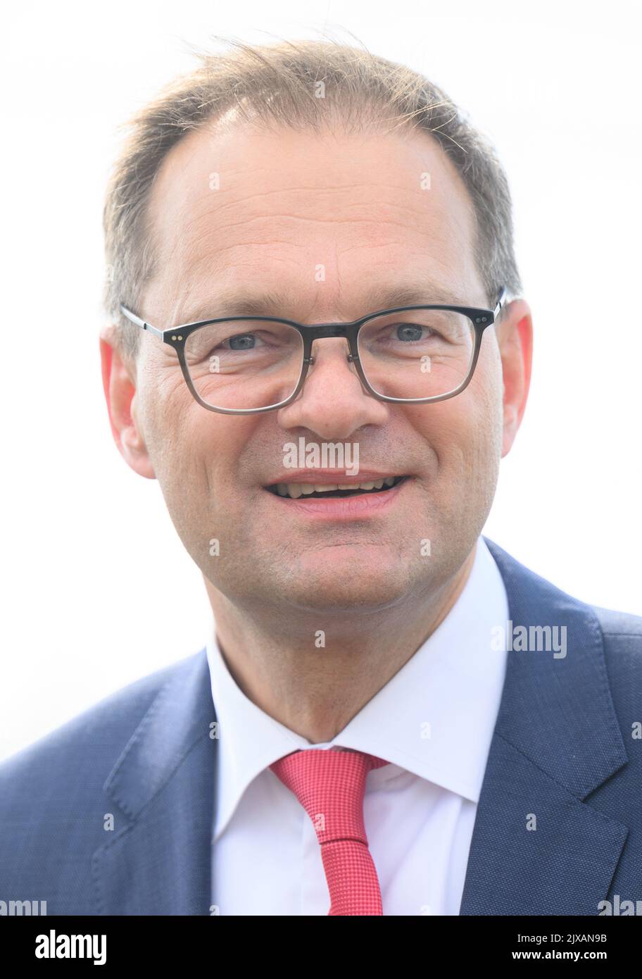 Dresden, Germany. 06th Sep, 2022. Stefan Traeger, Jenoptik CEO, stands ...