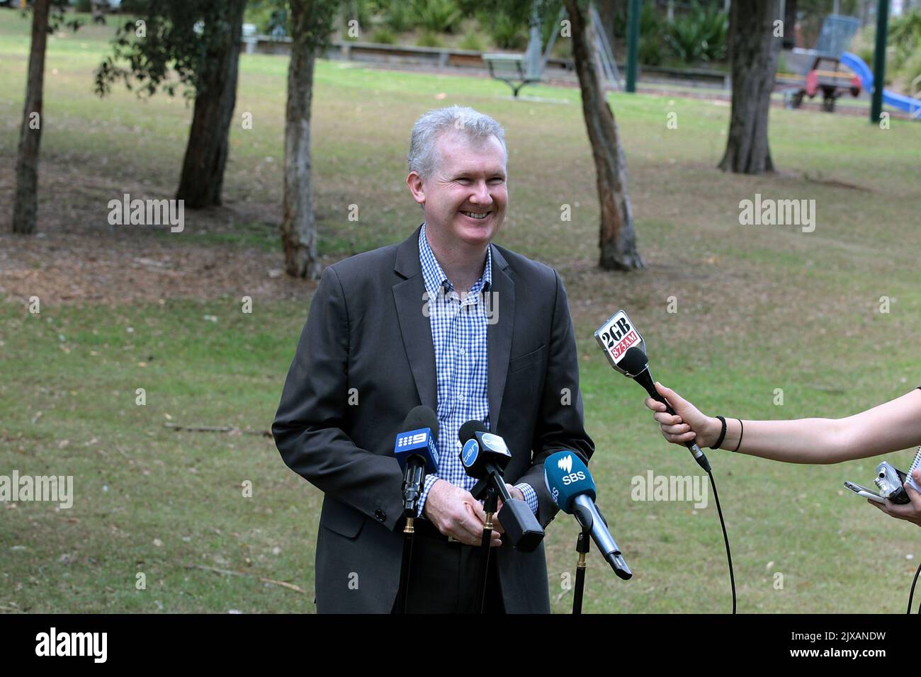 Manager of Opposition Business Tony Burke is seen during a press ...