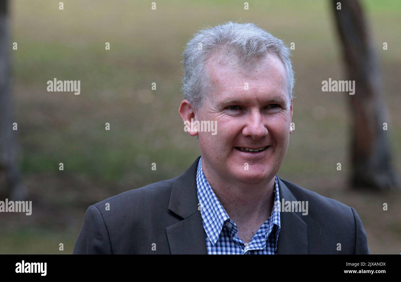 Manager of Opposition Business Tony Burke is seen during a press ...