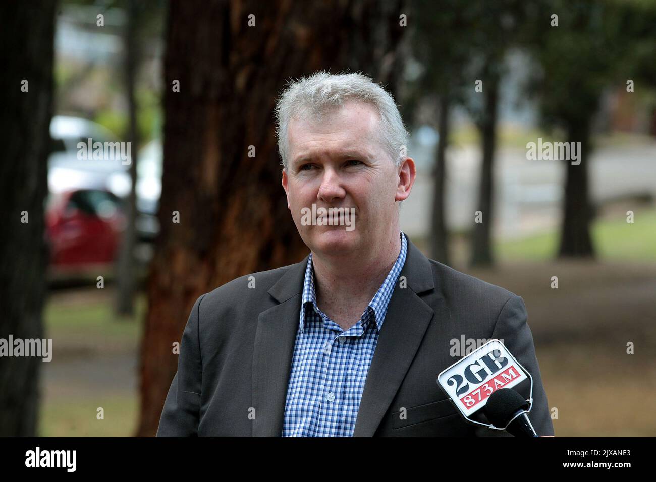 Manager of Opposition Business Tony Burke is seen during a press ...