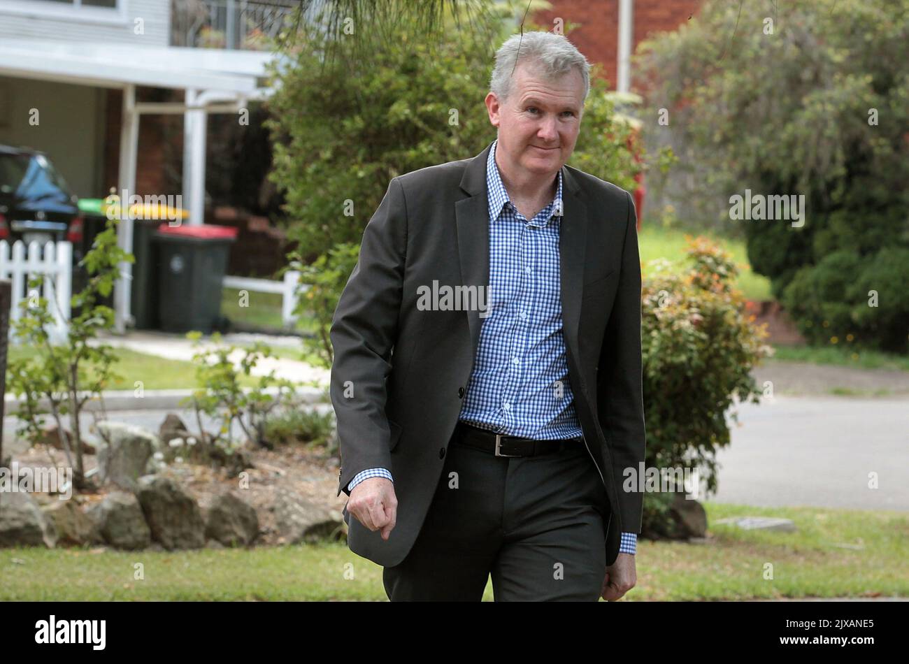Manager of Opposition Business Tony Burke arrives for a press ...