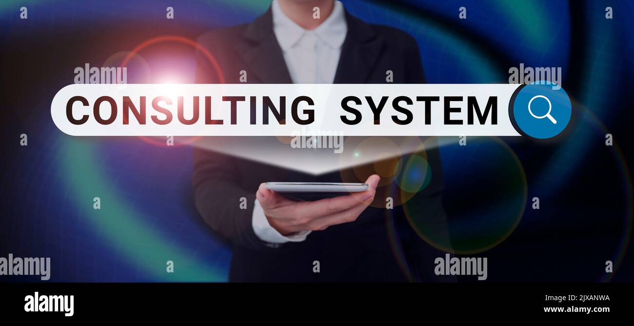 Text caption presenting Consulting SystemHelping firms improve process ...
