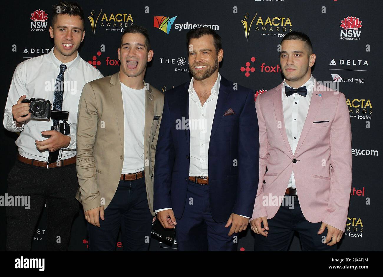 The team from Racka Racka on the red carpet at the AACTA Luncheon, in ...
