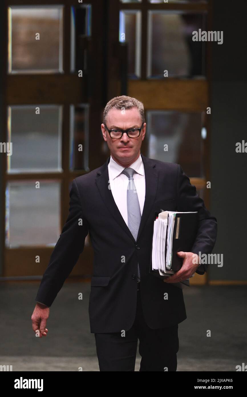 The Leader of the House Christopher Pyne arrives during House of ...