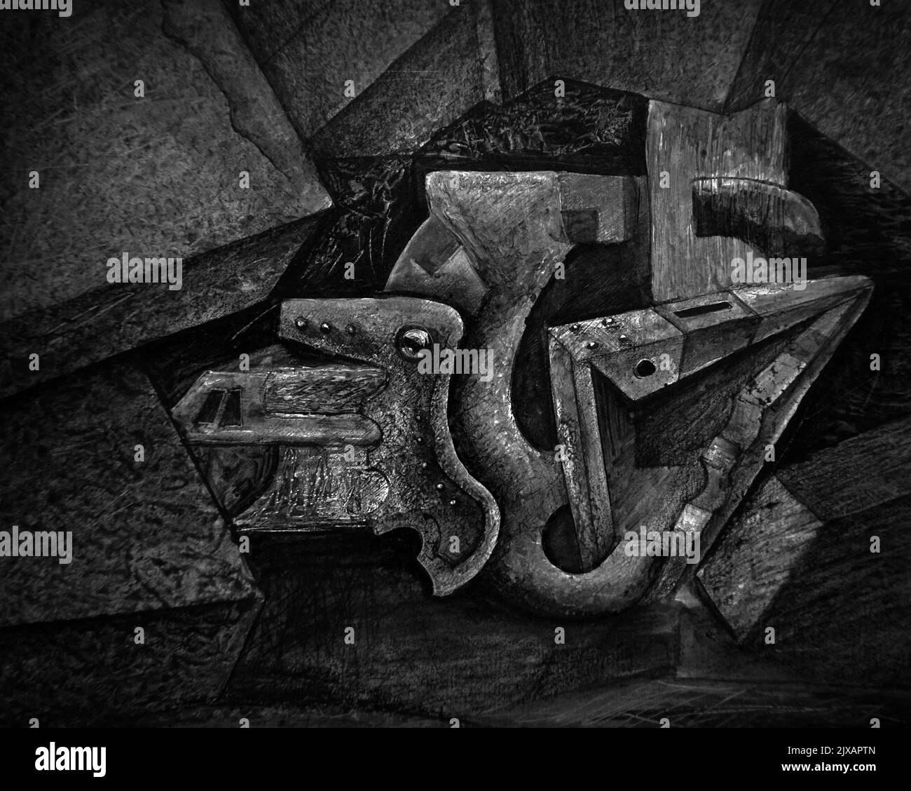 black and white , drawing Light and shadow geometric shapes creative ...