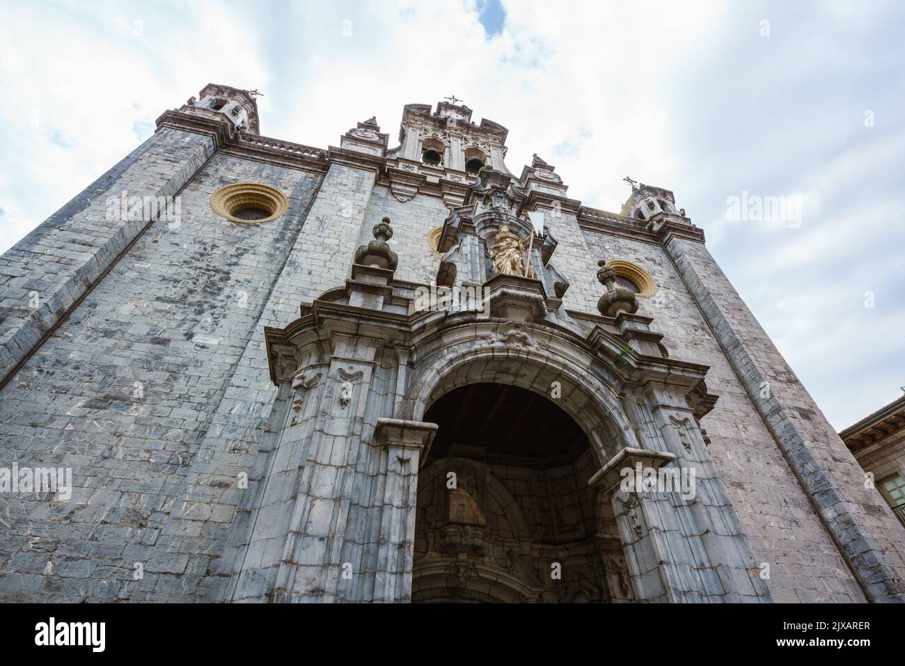 Low angle view of Santa Maria facade in baroque-style by Martin Carrera ...