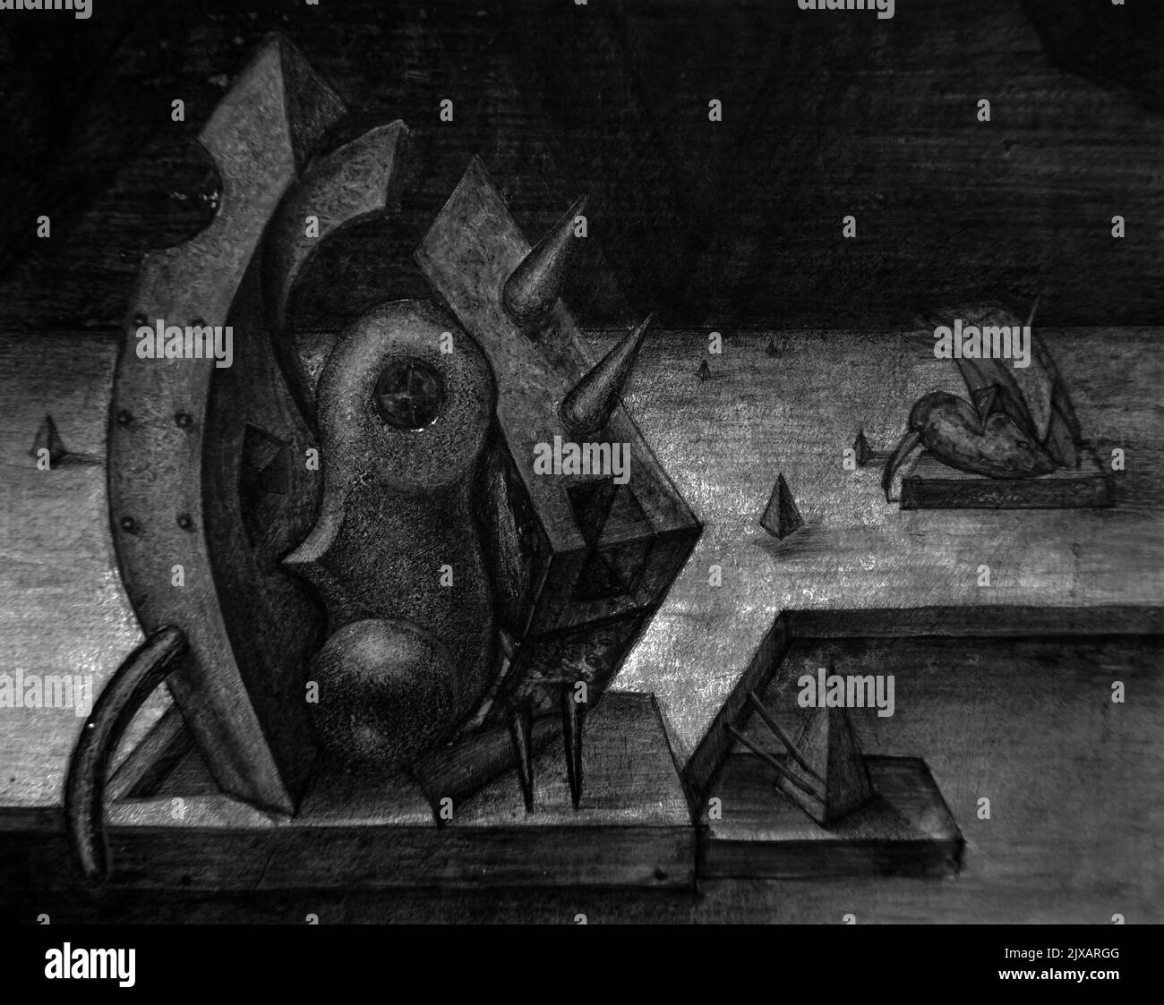 black and white , drawing Light and shadow geometric shapes creative ...