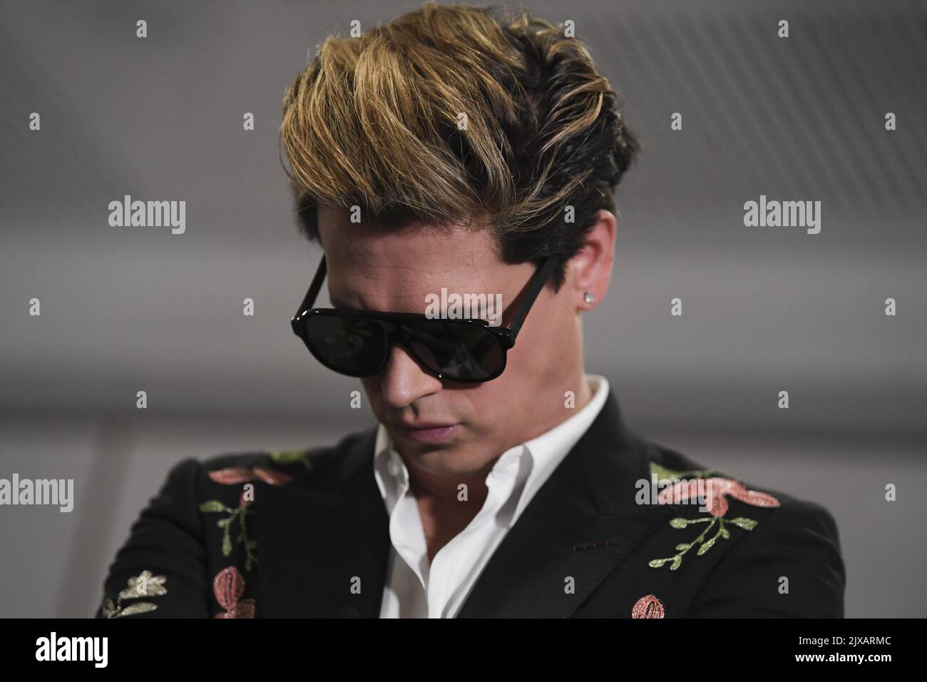 British alt-right commentator Milo Yiannopoulos speaks during an event ...