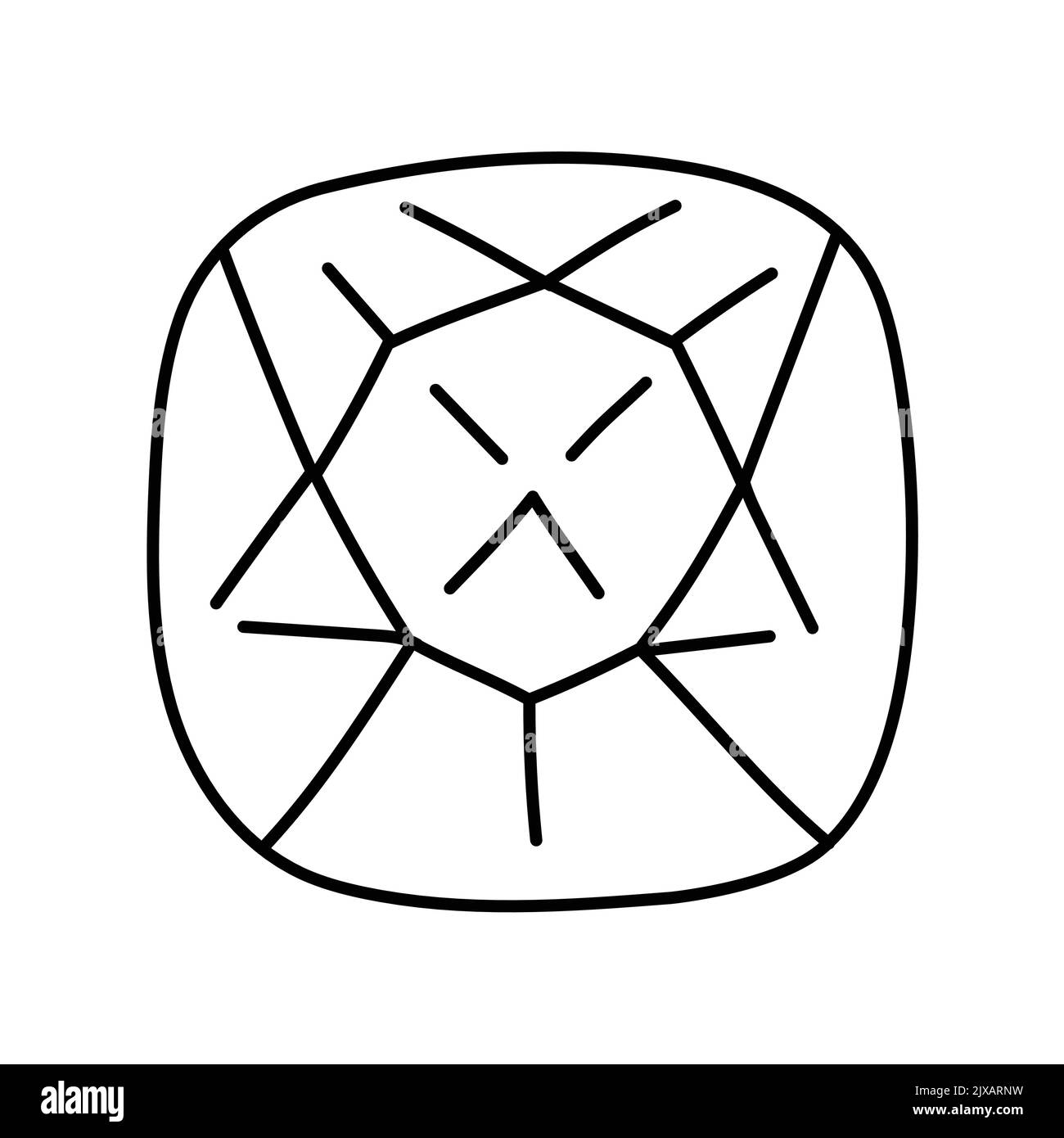 Emerald stone line art hi-res stock photography and images - Alamy