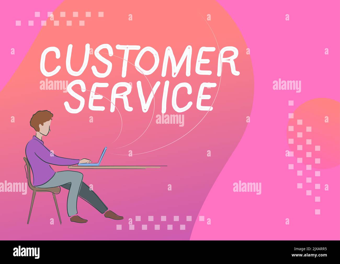 Hand writing sign Customer Serviceprocess of ensuring client ...